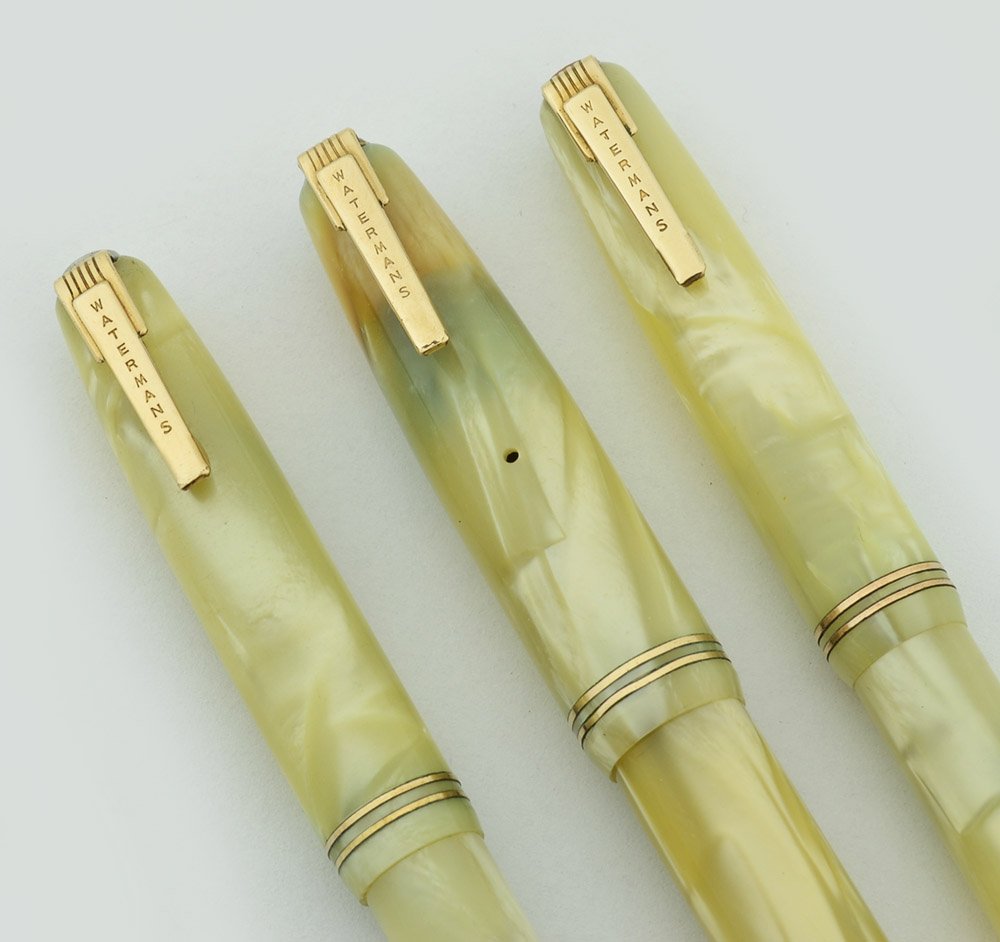 Waterman War Era 3 Pc Nurses Set - White Leather Case, Pen, Pencil ...