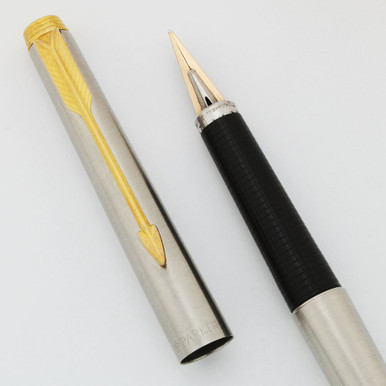 Parker 180 Fountain Pen - Flighter w GT, Reversible X/M Gold Nib (Excellent + , Works Well ...