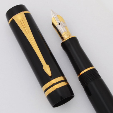 Parker Duofold International Fountain Pen, Mark 2 - Black, Gold Trim ...