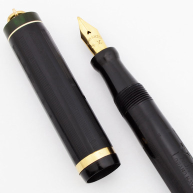 Yankee Ring Top Fountain Pen (1920s) - Black w/ White Bands, Medium ...