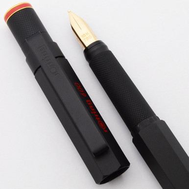 Rotring 600 Fountain Pen - 2nd Gen, Matte Black w Gold Highlights, C/C ...
