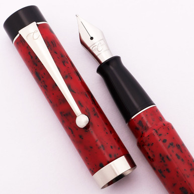 Visconti I Coloniali Fountain Pen - Red w Black Flecks, C/C, Fine Nib ...