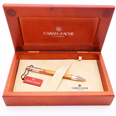 Caran D'Ache Varius Ballpoint Pen - Metwood w Rhodium Trim (Near Mint ...