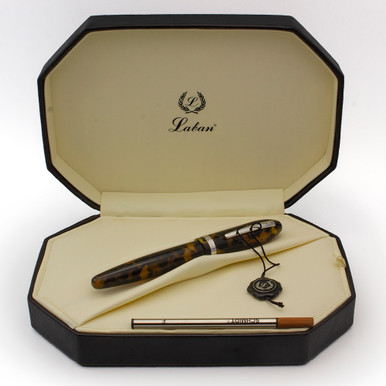 Laban Mento Rollerball Pen - Oversize, Tortoise Shell w/Chrome Trim ...