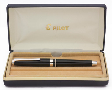 Pilot Falcon Metal Fountain Pen (2010) - Black w Silver Trim, C/C ...