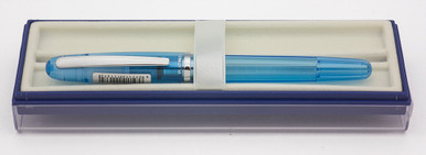Platinum Cool (aka Balance) Fountain Pen - Crystal Blue w/ Silver Trim ...
