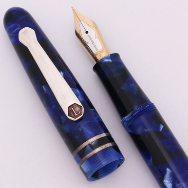 Levenger (Stipula) Argento LE Fountain Pen (2000s) - Marbled Blue w ...