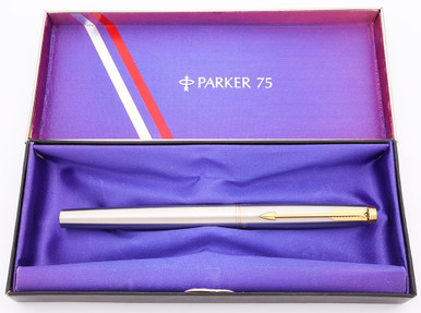 Parker 75 Flighter DeLuxe Fountain Pen (USA) - GP Trim, C/C, 14k #98 ...