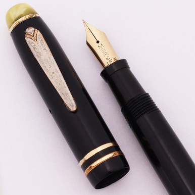Moore Extra Small Fountain Pen (1940s) - Black w Yellow Cap Top, Lever ...