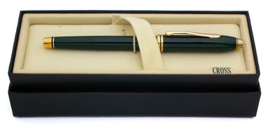 Cross Townsend Fountain Pen (1994-2001)- Marbled Green Lacquer w/GP ...