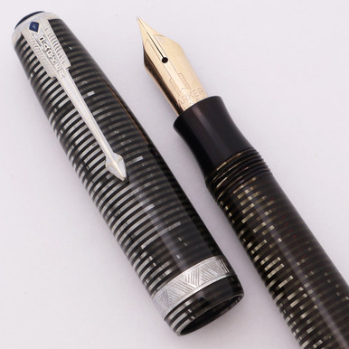 Parker Vacumatic Long Major Fountain Pen (1939) - Laminated Grey ...