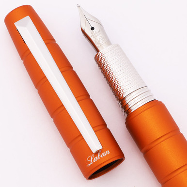 Laban Solar Fountain Pen - "Venus" Orange Anodized Aluminum, C/C, Fine ...