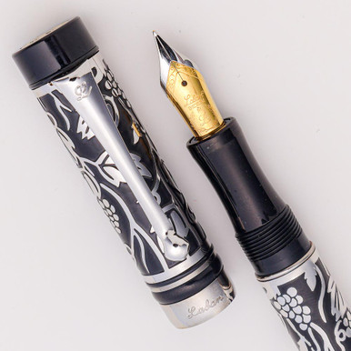 Laban Labrados Fountain Pen - Black w Grapes Design, Medium Nib ...