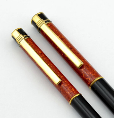 Senator Diplomat (Germany) Fountain Pen Set - 1970s-80s, Black & Brown ...