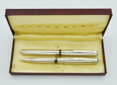 Eversharp Slim Ventura Fountain Pen Set - Sterling, Fine Nib (Near Mint ...