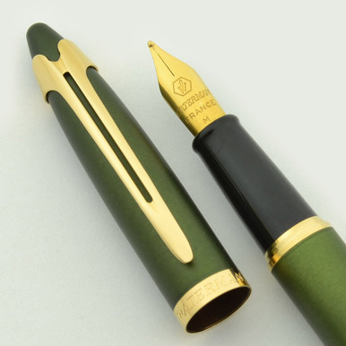 Waterman Ici & La Fountain Pen - Khaki Green, Medium GP Steel Nib (Near ...