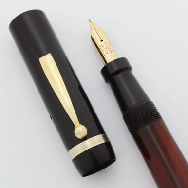 Postal Reservoir Pen - Black, Bulb Filler, Flexible Medium 14k Postal ...
