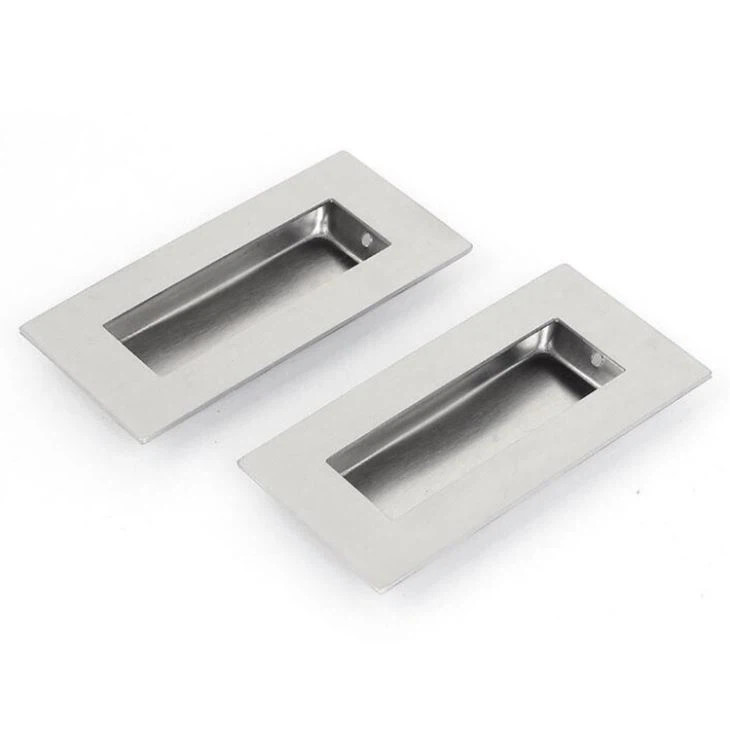 12" Finger Pull and Round Flush-Mount Handle, Barn Door Pull Combo ...