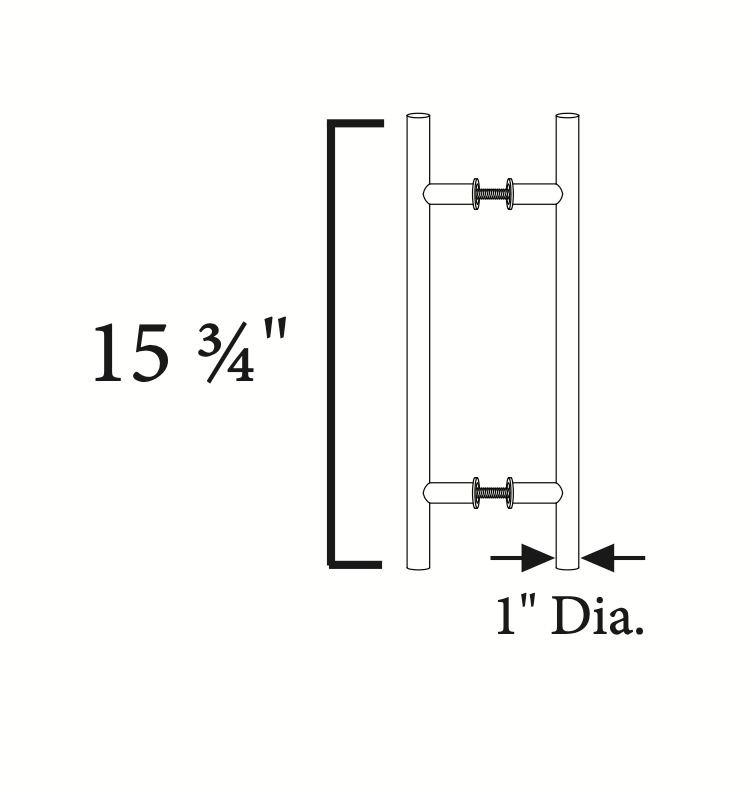 15-3/4" Double Sided Round, Barn Door Pull Handle - Delaney Hardware