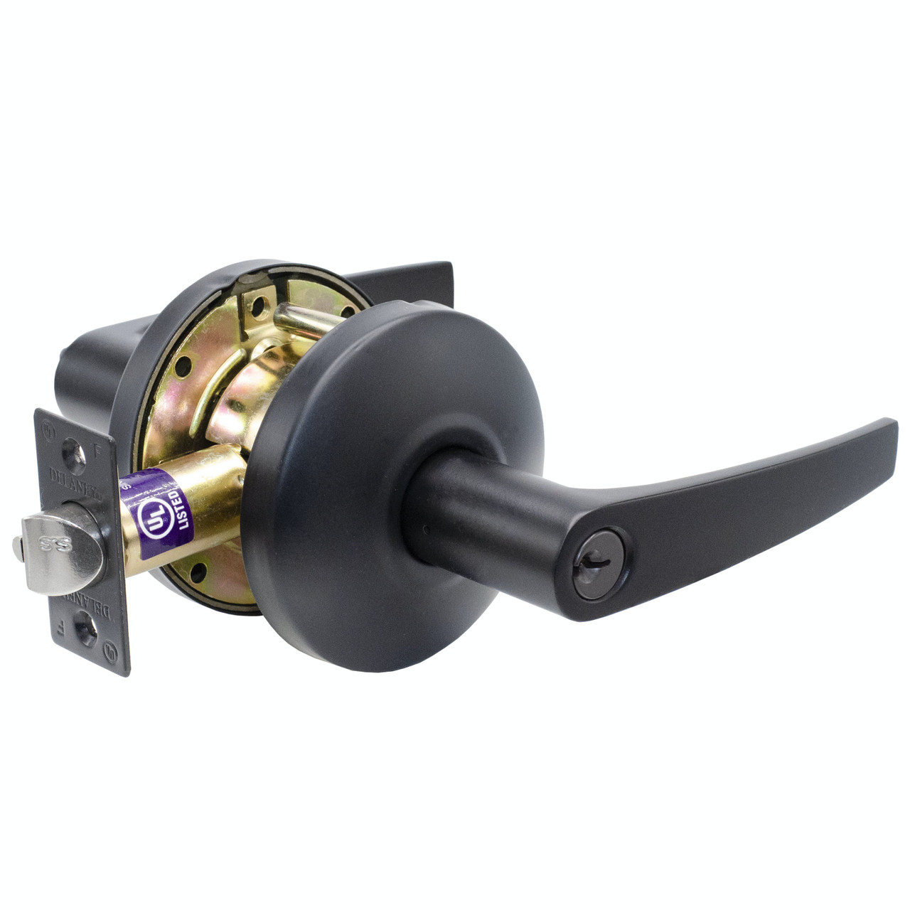MD Entry Leverset, Black (US19) - Delaney Hardware