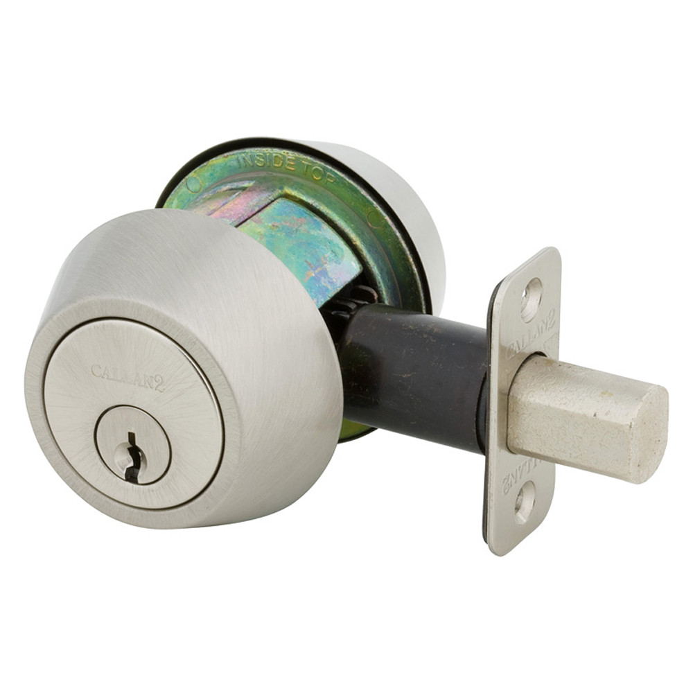 Single Cylinder Deadbolt, View Pack, Satin Nickel (US15) - Delaney Hardware