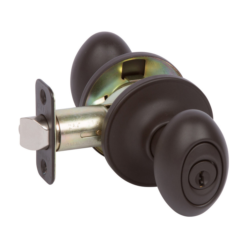 Carlyle Entry Knobset, Oil-Rubbed Bronze (US10B) - Delaney Hardware
