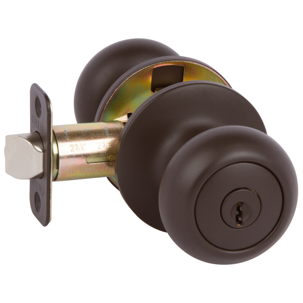 Saxon Entry Knobset, Oil-Rubbed Bronze (US10B) - Delaney Hardware
