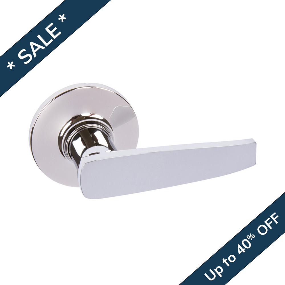 Milton Lever Handleset Interior Trim, Polished Chome (US26) - Delaney ...
