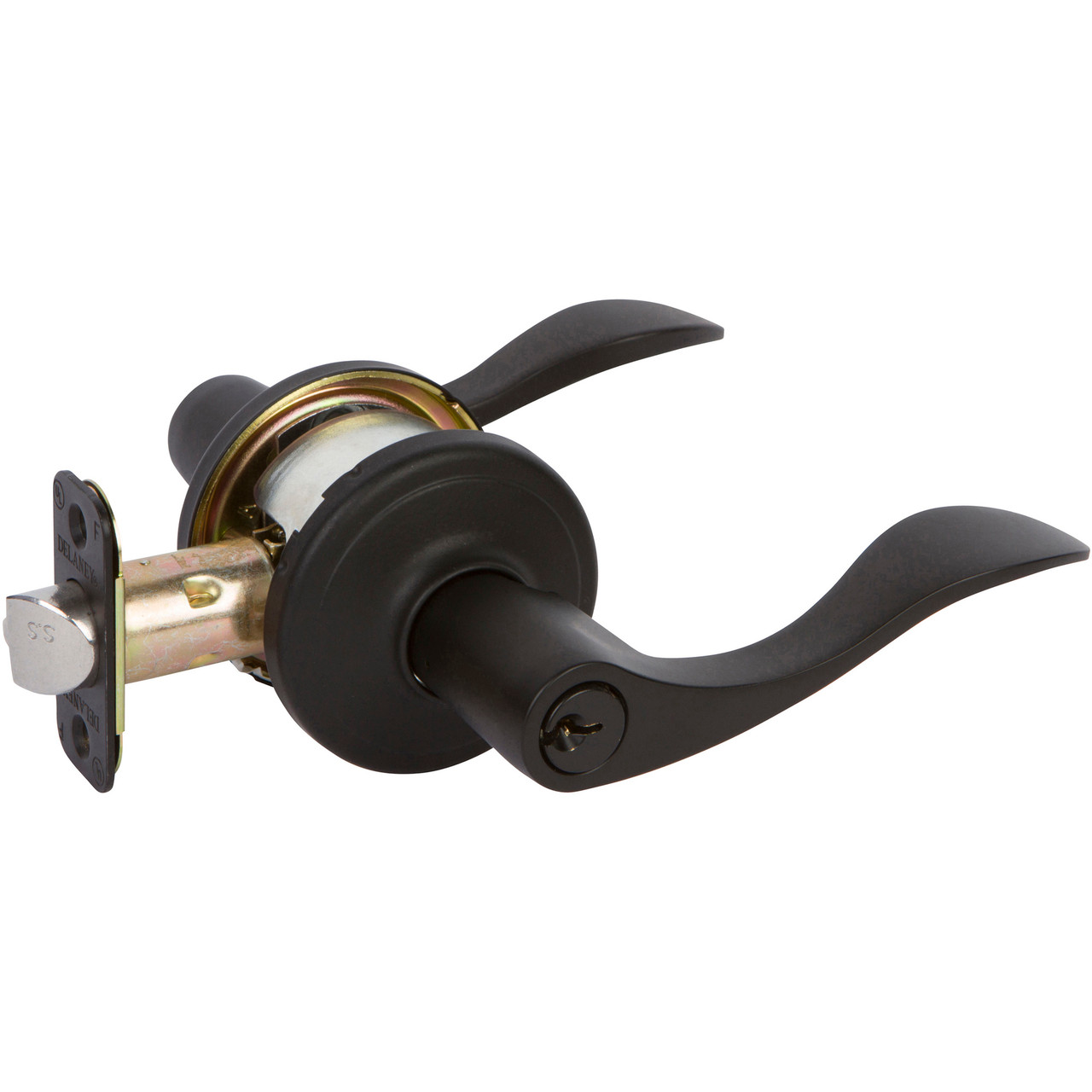 Lashbrook Entry Leverset Combo, View Box, Black (US19) - Delaney Hardware