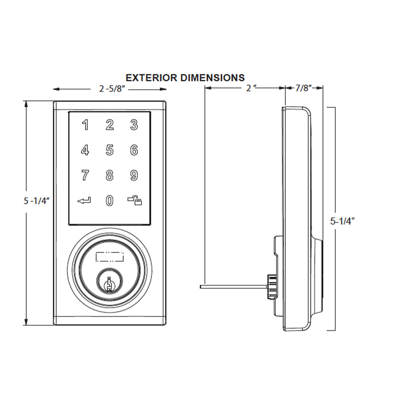 KP300 Electronic Touchscreen Deadbolt US15