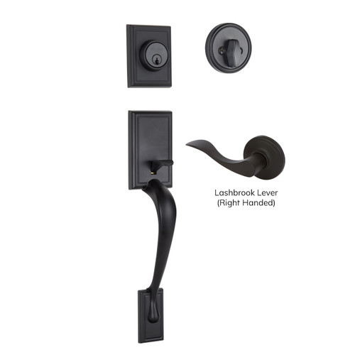Kellington Single Cylinder Handleset, Black (US19) - Delaney Hardware