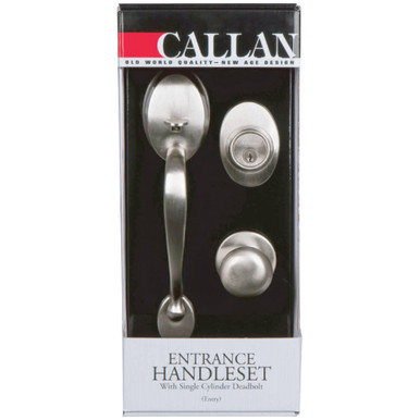 Colton Single Cylinder Handleset, View Box Pack, Satin Nickel (US15 ...