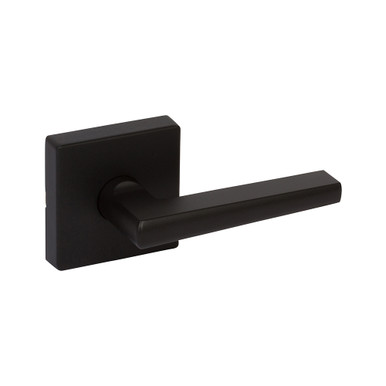 Vida Interior Lever with Square Trim, Black (US19) - Delaney Hardware