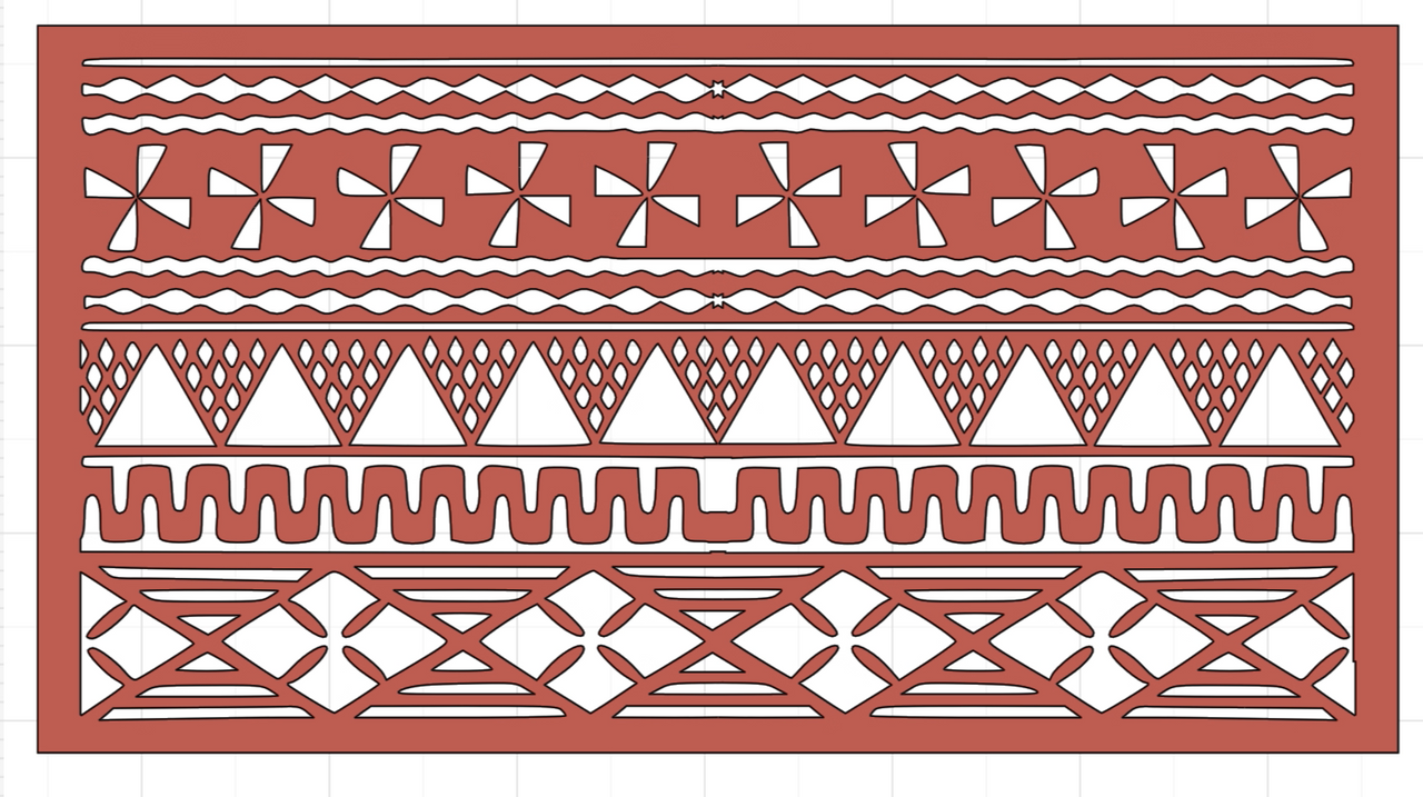 Belle Stencils - Fijian Border Stencil