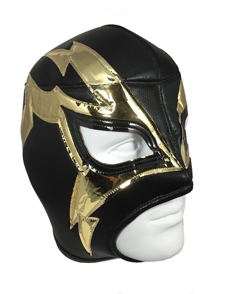 SHOCKER Adult Lucha Libre Wrestling Mask (Pro-Fit) Costume Wear - Black ...
