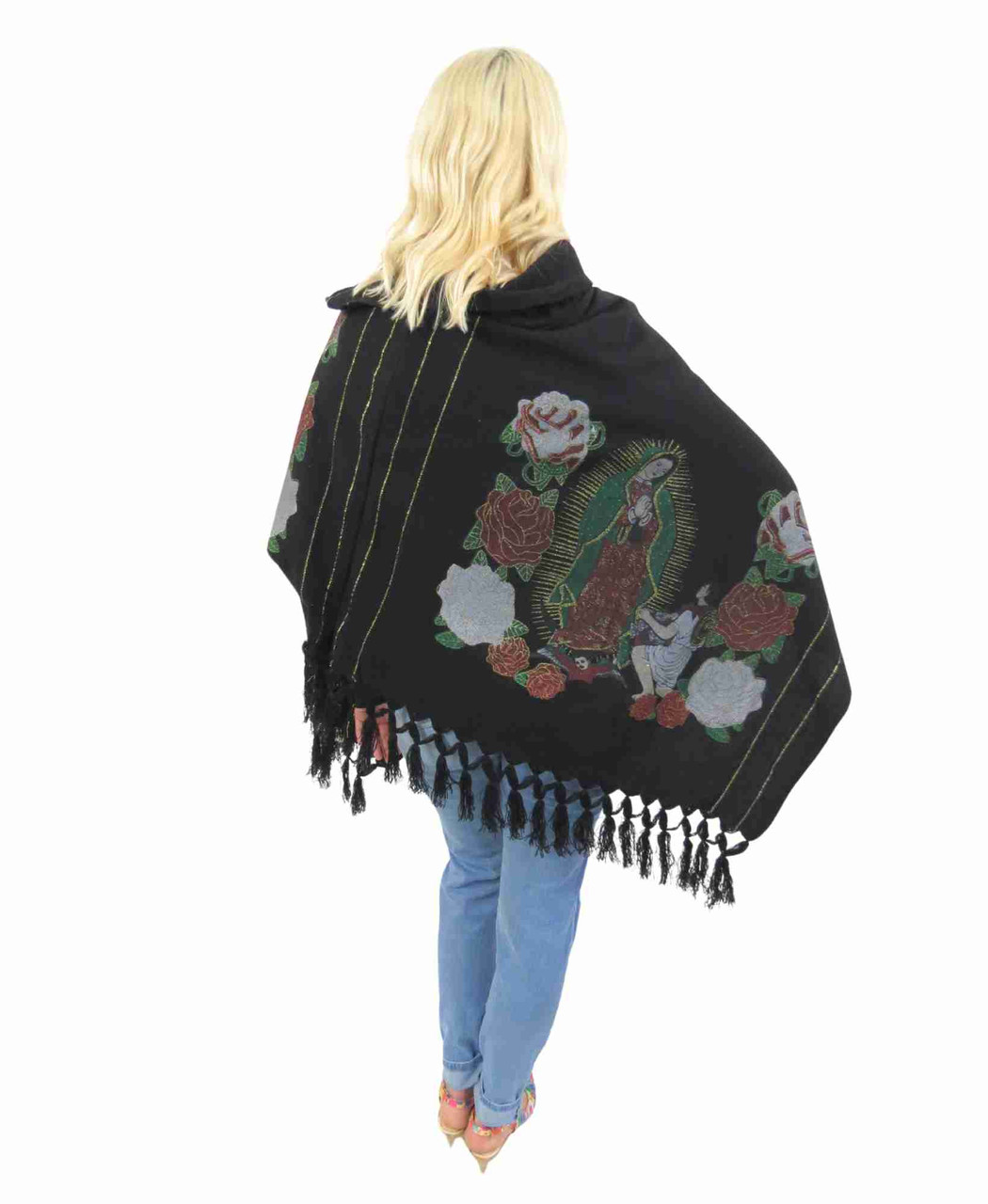 Our Lady of Guadalupe Poncho – Mexican Religious Cape with Tassel ...