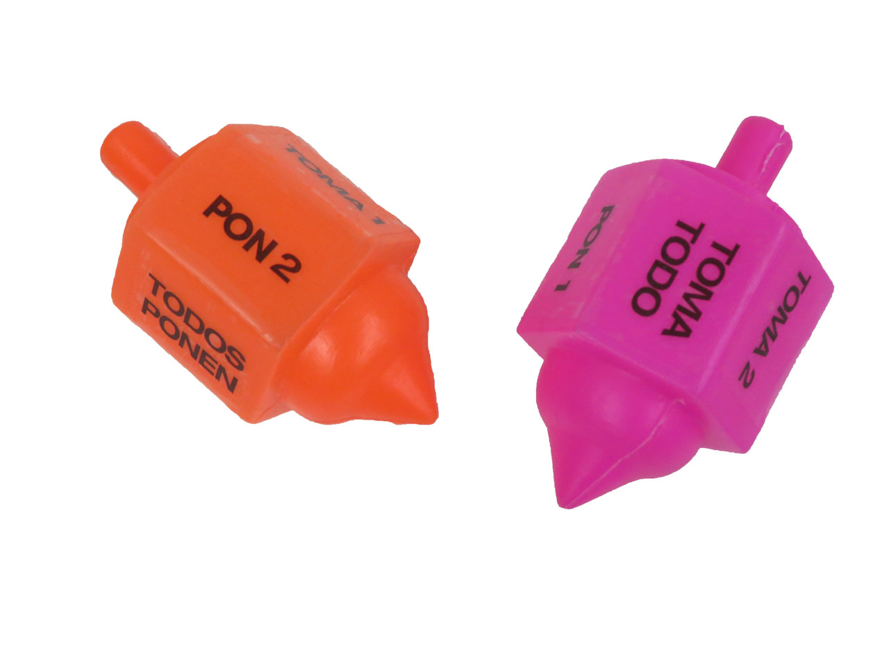 (2 Pack) Plastic Neon Toma Todo Spinning Top - Vibrant Mexican Toy for ...