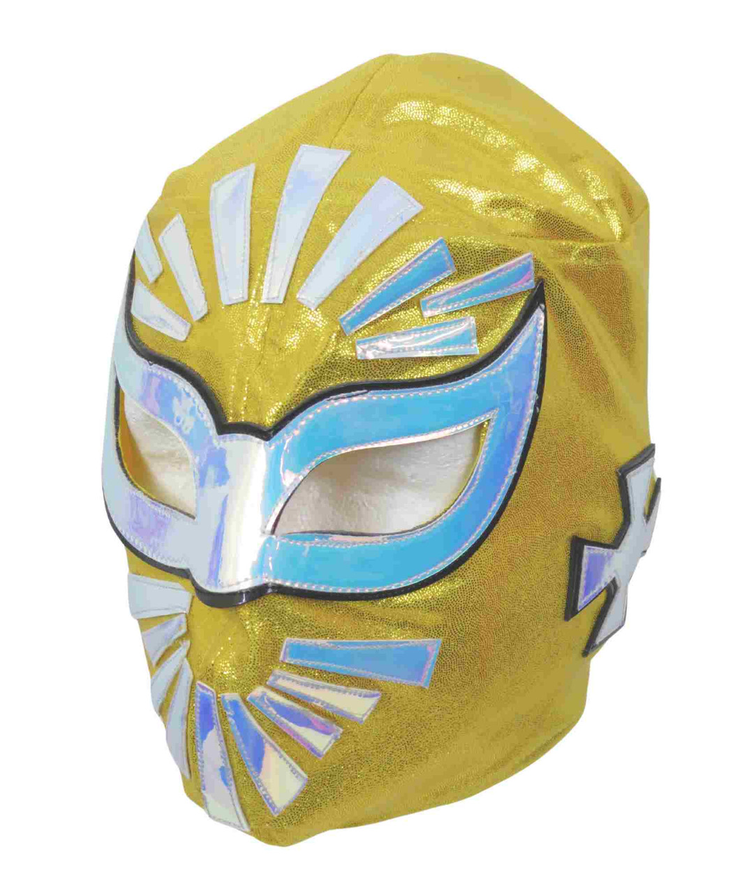 Pro Grade Mexican Luchador Lucha Libre Lycra Mask Mistico - Gold
