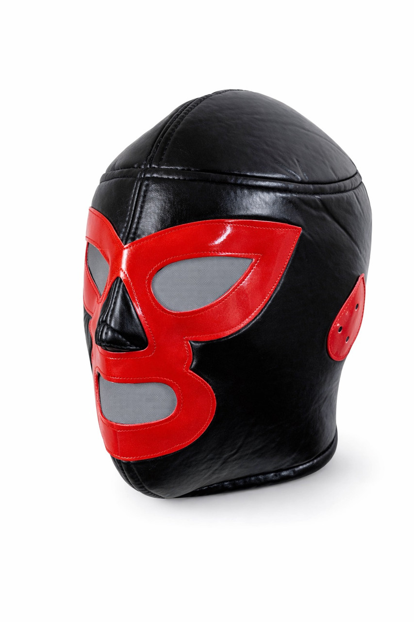 Mexican Luchador Wrestling Mask Nacho - Black and Red - Pro Fit Unisex ...
