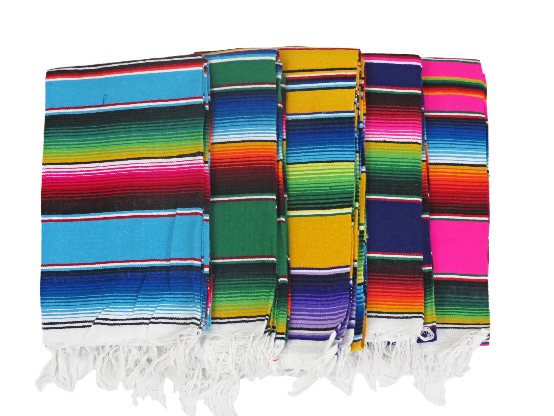 Mexican Serape Blanket Neon Colors Saltillo Zarape XL 82" x 56"
