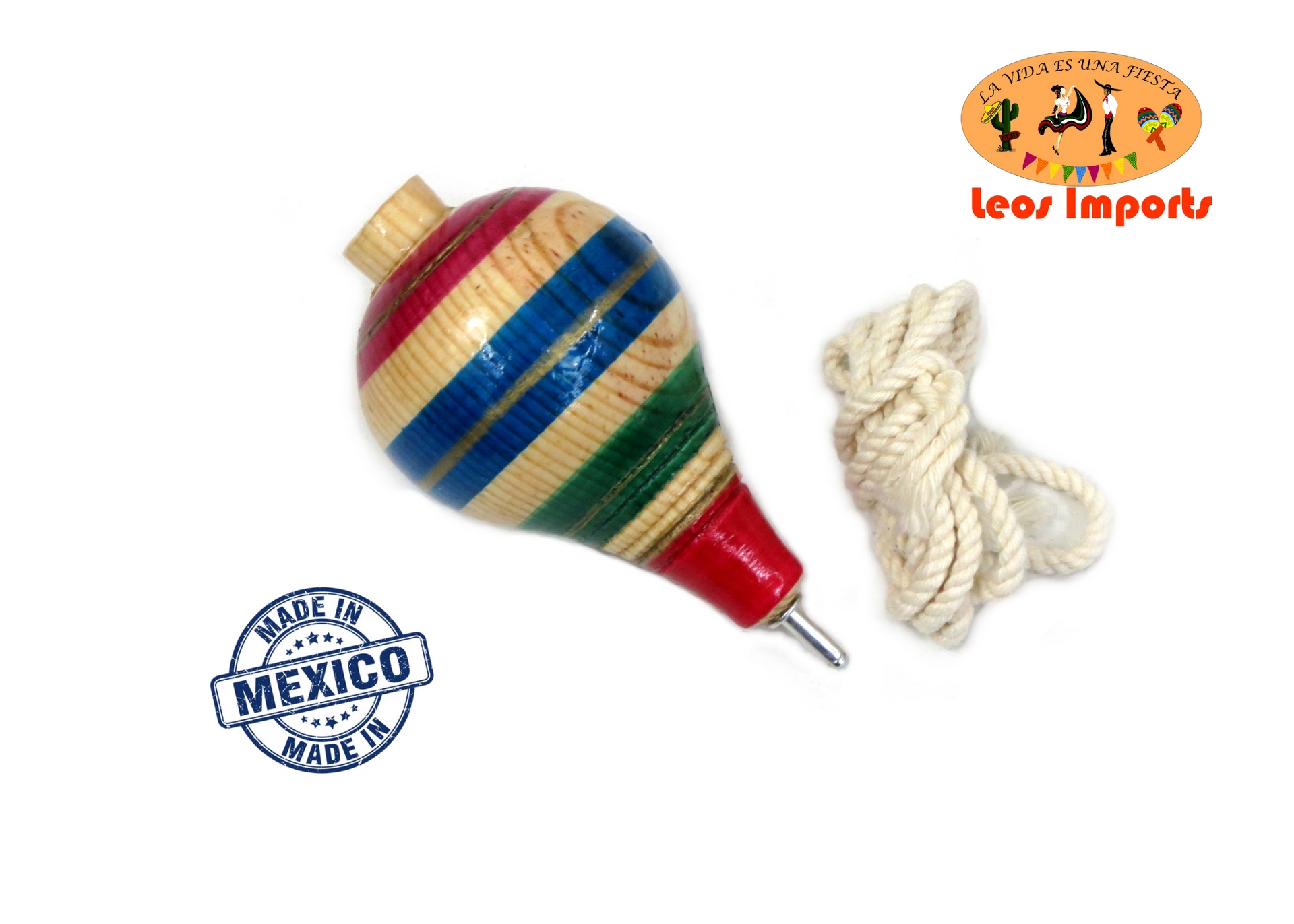 Mexican Toy Balero Barril - Classic Skillful Game for Family Entertainment