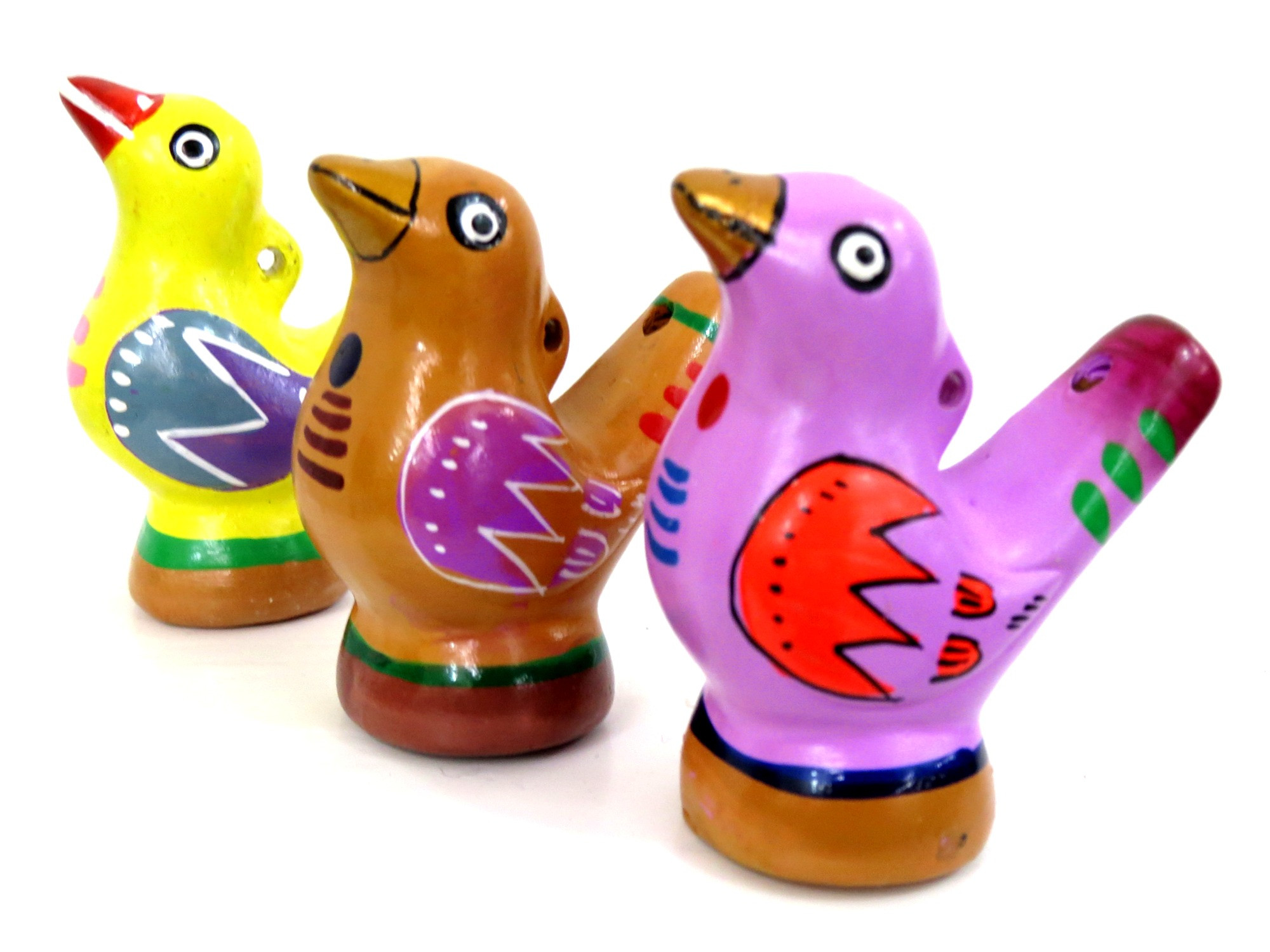 Ocarinas Birds, Authentic Peruvian 3 Count