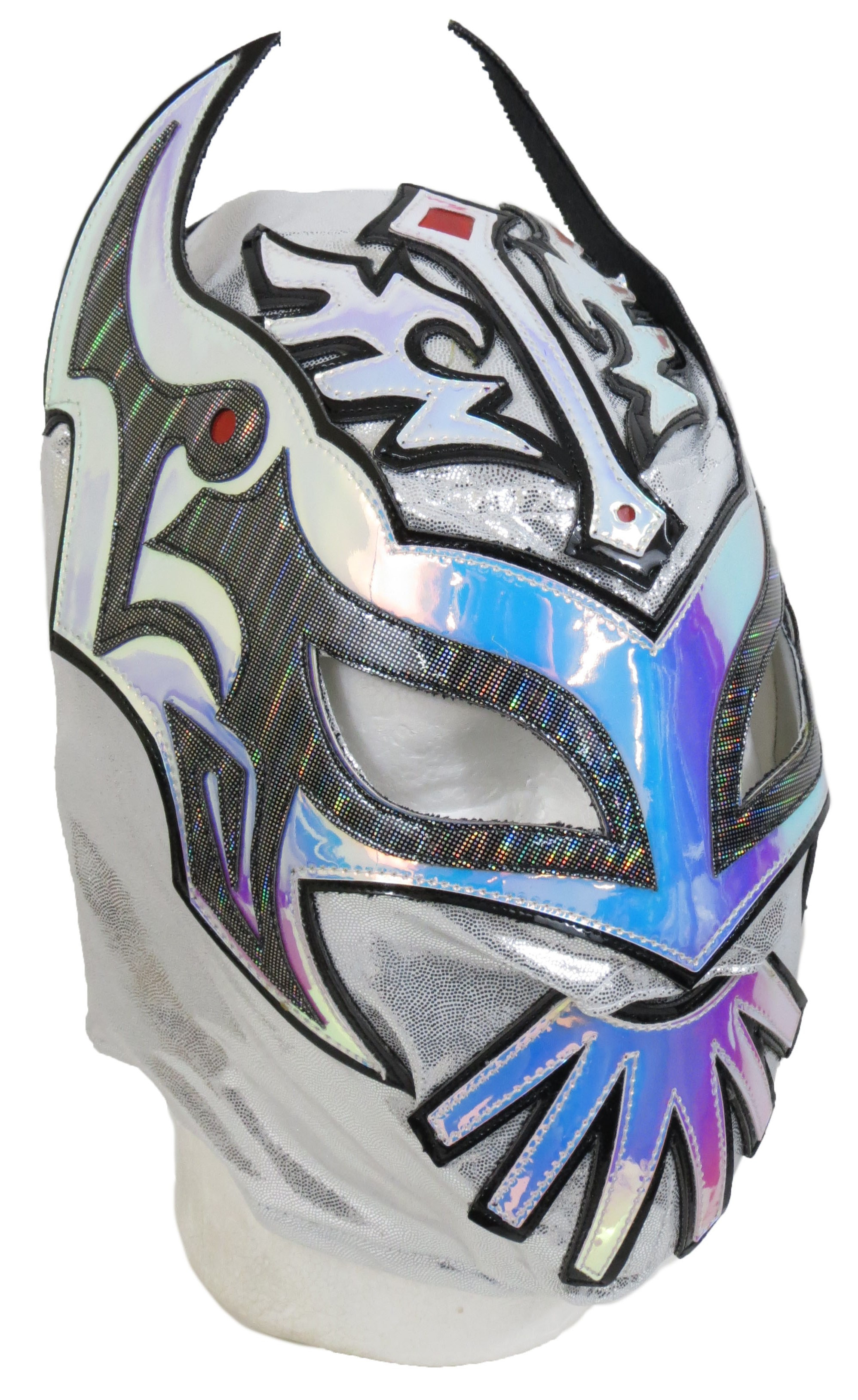 Pro Grade Mexican Luchador Lucha Libre Lycra Mask Sin Cara - Silver