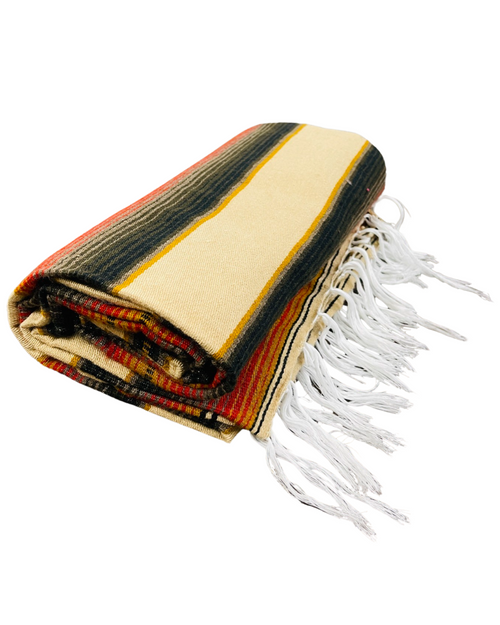 Serape Sarape Mexican Blanket XL 82" x 60" in Solid Color