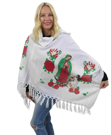 Our Lady of Guadalupe Poncho – Mexican Religious Cape with Tassel ...