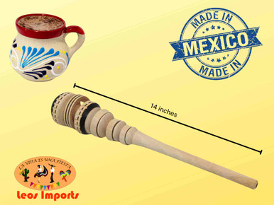 Handcrafted 3-Ring Mexican Molinillo – Traditional Wooden Whisk for Hot ...