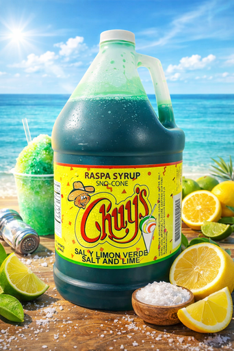 Chuy's Sal y Limon Raspa Syrup 1 Gallon | Sno Cone & Shaved Ice Syrup