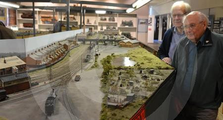 38277423-Shipley Model Railway Society President Ken Sayce and Frank ...