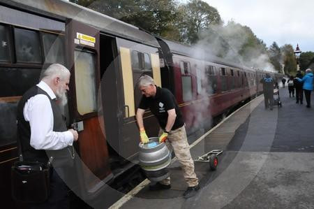 38277442-Beer festival at Keighley and Worth Valley Railway. Phil ...
