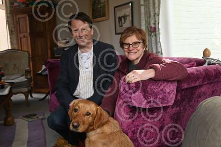 39357541-Author D. J. Taylor with his wife and novelist Rachel Hore and ...